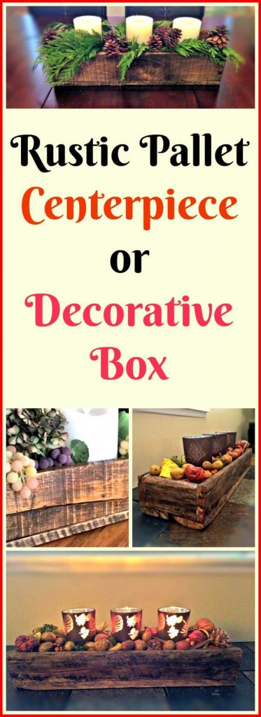 Rustic Pallet Centerpiece / Decorative Box - Pallets Pro