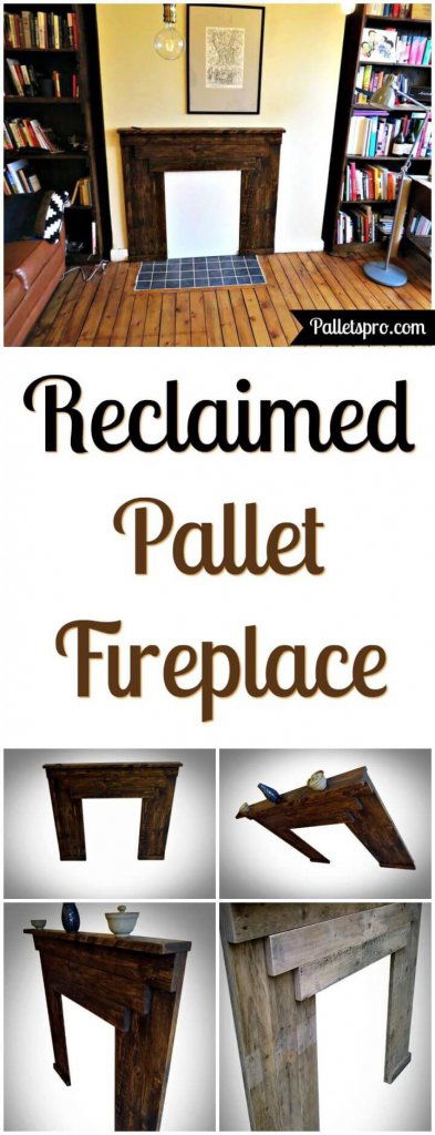 Reclaimed Pallet Fireplace Mantle - Pallets Pro