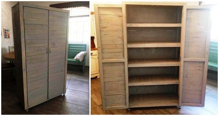 DIY Wood Pallet Kitchen Pantry - Pallets Pro